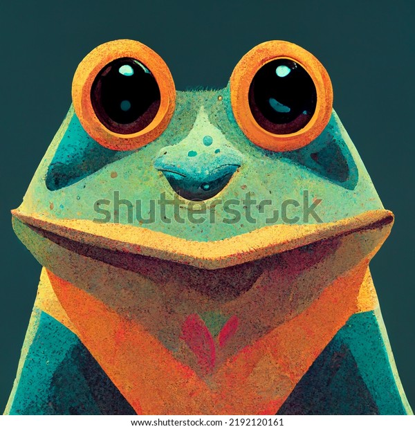 Goofy Looking Frog Face Stock Illustration 2192120161 | Shutterstock