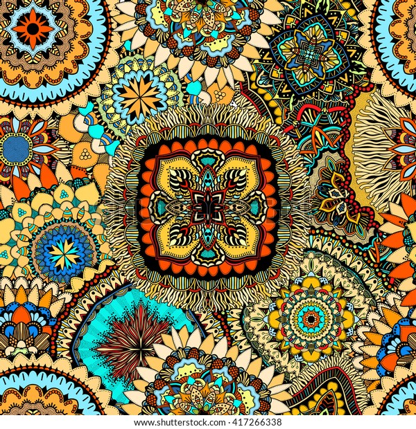 Gorgeous Complex Seamless Abstract Handdrawn Artistic Stock ...