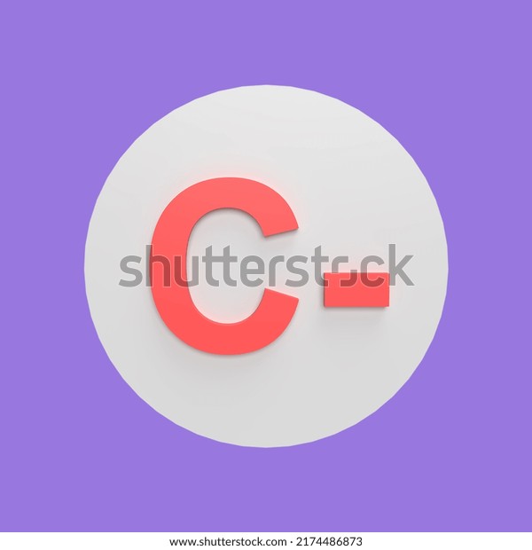 Grade C 3d Icon Model Cartoon Stock Illustration 2174486873 | Shutterstock