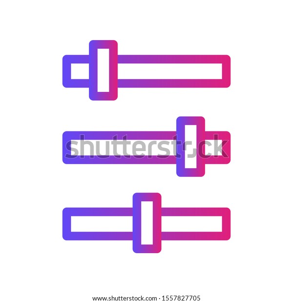 Gradient Bars Icon White Background Stock Illustration 1557827705 ...