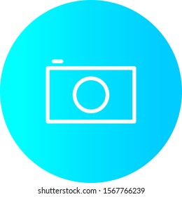 Gradient Circle Camera Icon White Background Stock Illustration ...