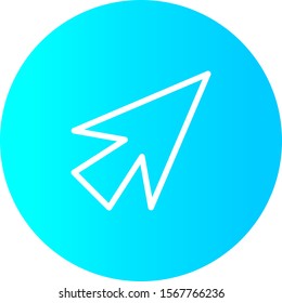 Round Cursor Icon White Background Stock Illustration 1561817248