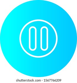 Gradient Circle Pause Icon White Background Stock Illustration 1567766209 | Shutterstock