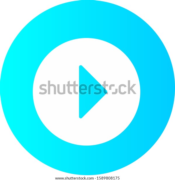 Gradient Circle Play Button Icon Usefull Stock Illustration 1589808175 ...