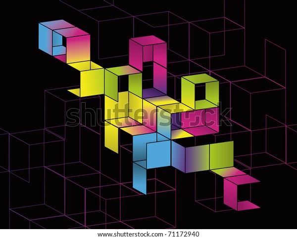 Gradient Cube Page Design Stock Illustration 71172940 | Shutterstock