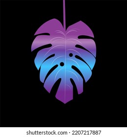 Gradient Leave Front View Image Stock Illustration 2207217887 ...