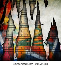 Graffiti Crack Wall Stock Illustration 215511883 | Shutterstock