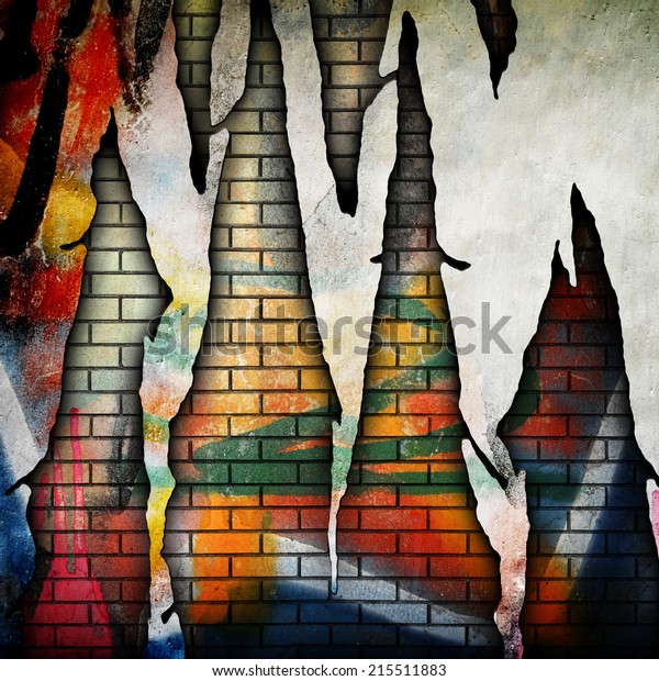 Graffiti Crack Wall Stock Illustration 215511883 | Shutterstock