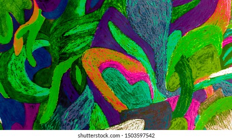 Graffiti Multicolor Texture Creative Drawing Hand Stock Illustration ...