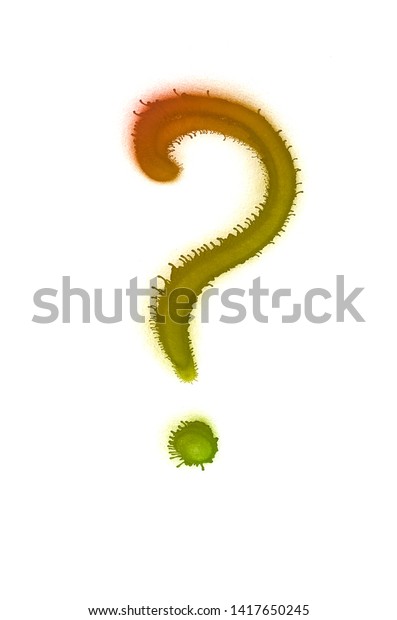 Graffiti Question Mark Sign Sprayed On: ilustración de stock 1417650245 ...