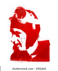 Graffiti Stencil Man Stock Illustration 1902665
