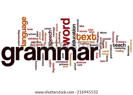 Grammar Concept Word Cloud Background Stock Illustration 216945532 ...