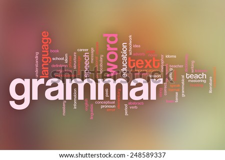 Grammar Concept Word Cloud Background On Stock Illustration 248589337 ...