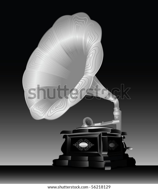 Gramophone All Elements Textures Individual Objects Stock Illustration ...