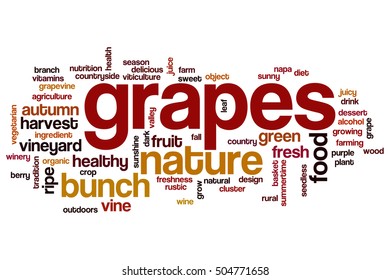 Grapes Word Cloud Concept Stock Illustration 504771658 | Shutterstock