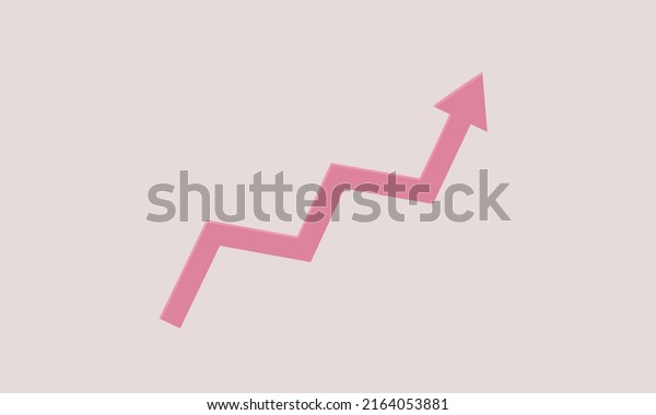 Graph Arrow Growing Chart Isolated On Stock Illustration 2164053881 ...
