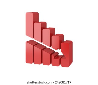 Chart Arrow 3d Stock Illustration 242086201