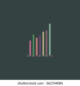 Graph Chart Diagram Simple Flat Color Stock Illustration 362744084 ...