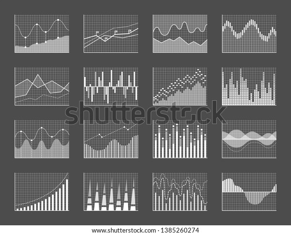 Graph Collection Poster Diagrams Graphs Falling Stock Illustration ...