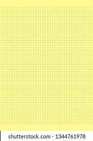 Yellow Grid Paper Sheet Background Stock Vector (Royalty Free) 1386594290