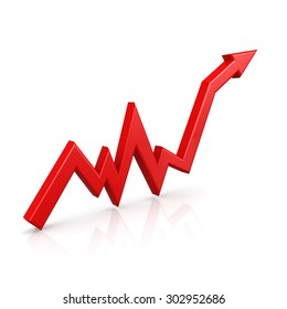 Graph Red Arrow 스톡 일러스트 302952686 | Shutterstock