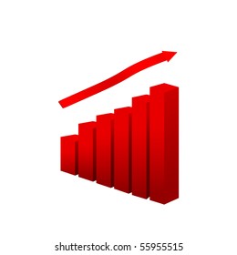 Graph Showing Arrow Vector Stock Vector (Royalty Free) 55561492 ...