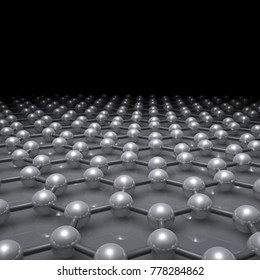 Graphene Layer Schematic Molecular Model Hexagonal Stock Illustration ...