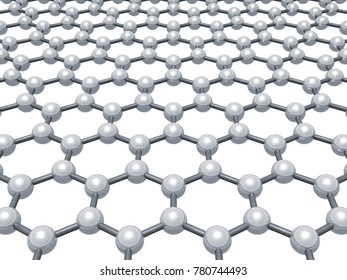 Graphene Layer Structure Schematic Model 3d Stock Illustration ...