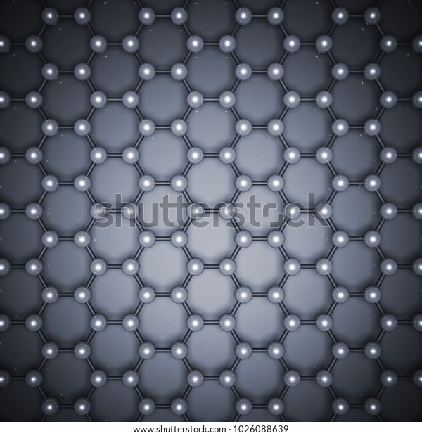 Graphene Layer Structure Schematic Molecular Model 스톡 일러스트 1026088639 ...