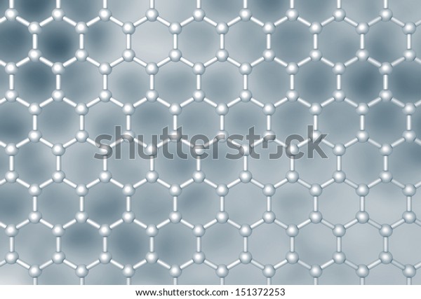 Graphene Molecular Layer Structure Schematic Model Stock Illustration ...