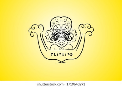 Graphic Illustrations Chef Thinking Stock Illustration 1719643291 ...