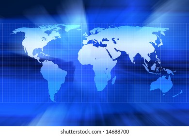 Graphic Representation World Map Stock Illustration 14688700 | Shutterstock