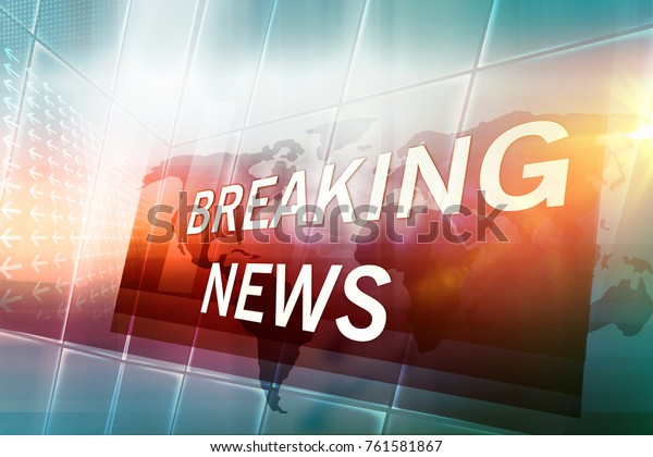 Graphical Breaking News Background News Text Stock Illustration 761581867