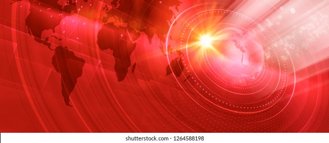 Graphical Modern Digital World Banner High Stock Illustration ...