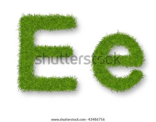 Grass Lowercase Uppercase Letter E Stock Illustration 43486756 ...