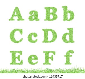 Grass Styled Font: ilustración de stock 11435929 | Shutterstock