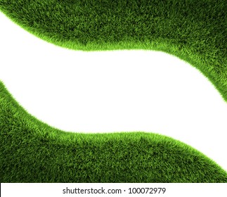 Grass Wave Frame Isolated On White Stock Illustration 100072979 ...