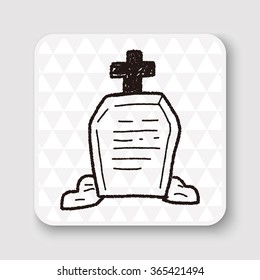 Tombstone Doodle Icon Vector Hand Drawing Stock Vector (Royalty Free ...