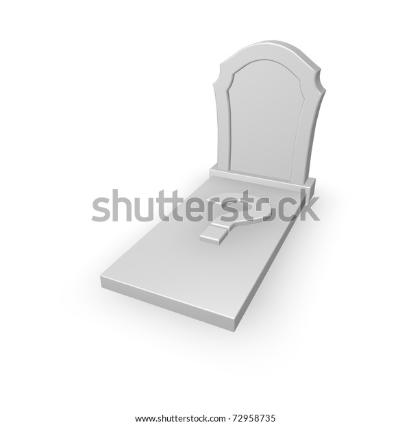 Gravestone Question Mark On White Background Stock Illustration ...