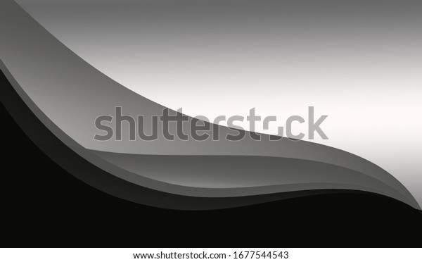 Gray Background Gradient Curved Lines Stock Illustration 1677544543 ...