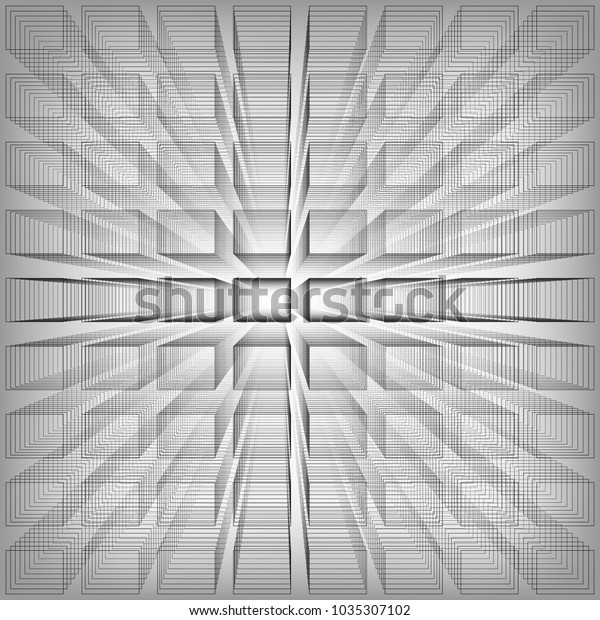 Gray Color Abstract Infinity Background 3d Stock Illustration ...