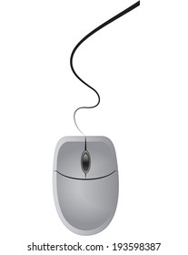 Gray Computer Mouse Isolated On White Stock Illustration 193598387 ...