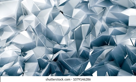 Gray Crystal Background Triangles 3d Illustration Stock Illustration ...