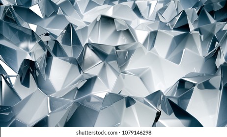 Gray Crystal Background Triangles 3d Illustration Stock Illustration ...