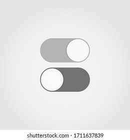 Gray Flat Switch Toggle Icons Set Stock Illustration 1711637839 ...
