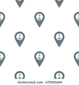 Gray Map Pointer Anchor Symbol Pattern Stock Illustration 670965604 ...