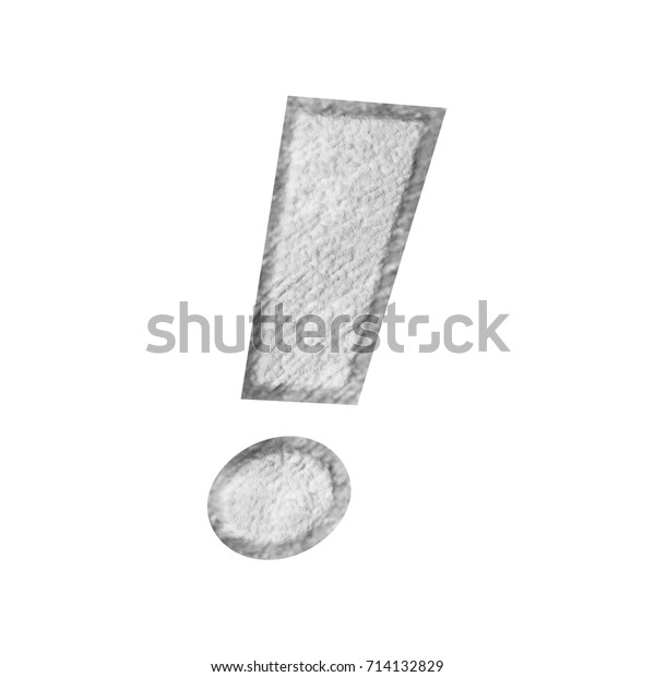 Gray Stone Exclamation Point Sign Symbol Stock Illustration 714132829 ...