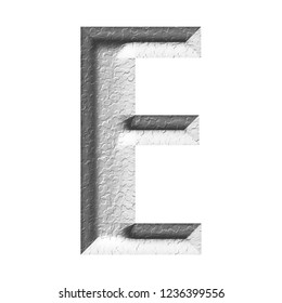 Gray Stone Letter E 3d Illustration Stock Illustration 1236399556 ...