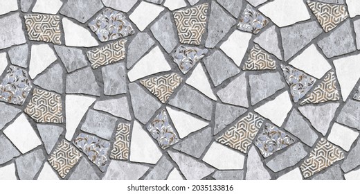 Gray Wallpaper Design Ceramic Tile Design Stock Illustration 2035133816 ...