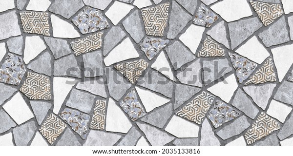 Gray Wallpaper Design Ceramic Tile Design Stock Illustration 2035133816 ...